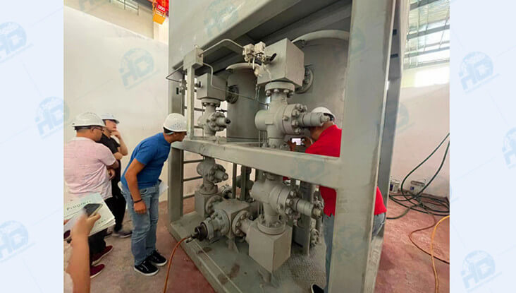 Tunisian Client Inspects Dual Pot Sand Filter